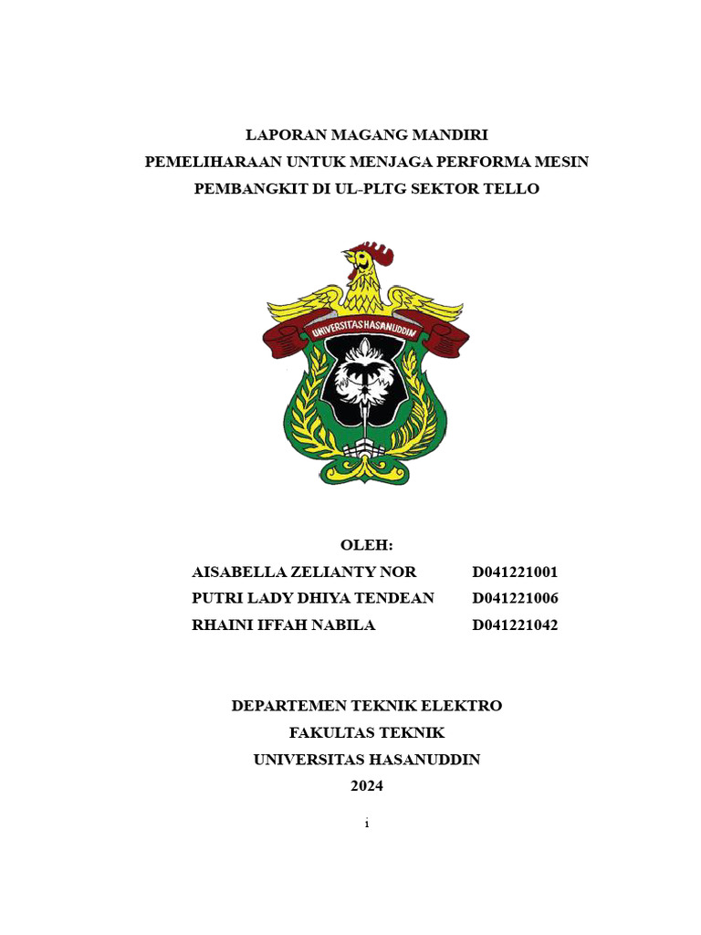 Laporan Magang Mandiri PLTG Tello | PDF