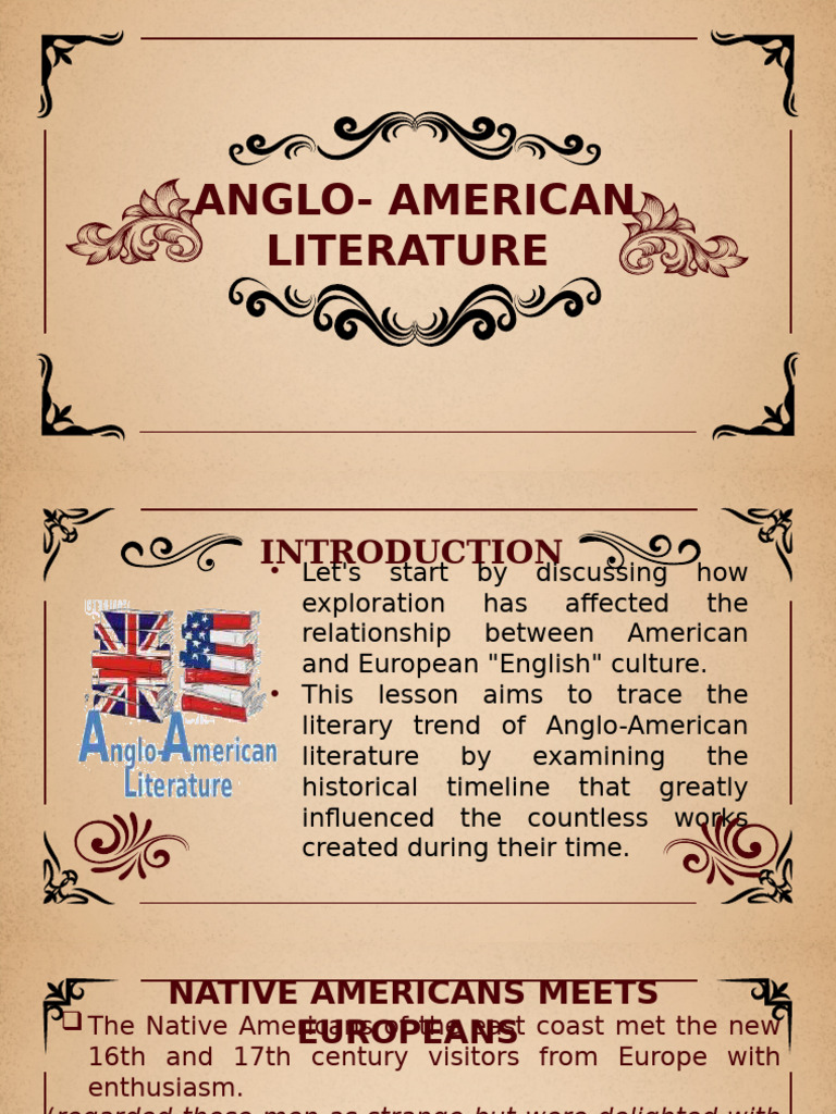 Anglo American Literature | PDF