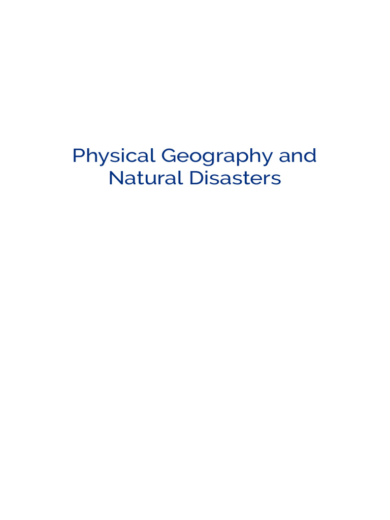 Physical Geography and Natural Disasters Author R. Adam Dastrup, Ma ...