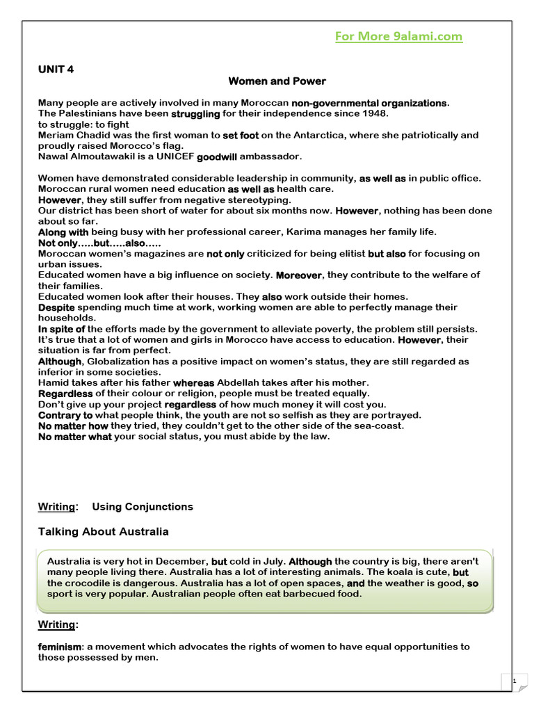 Unit 4 Women and Power | PDF