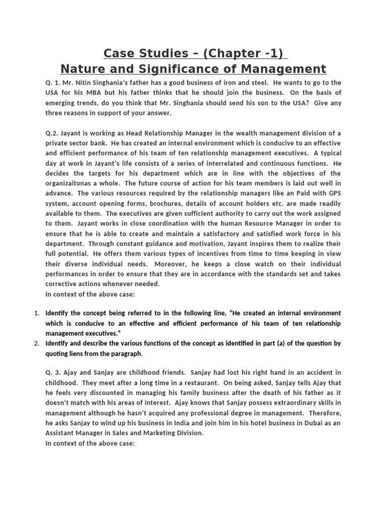 Case Studies Assignment | PDF