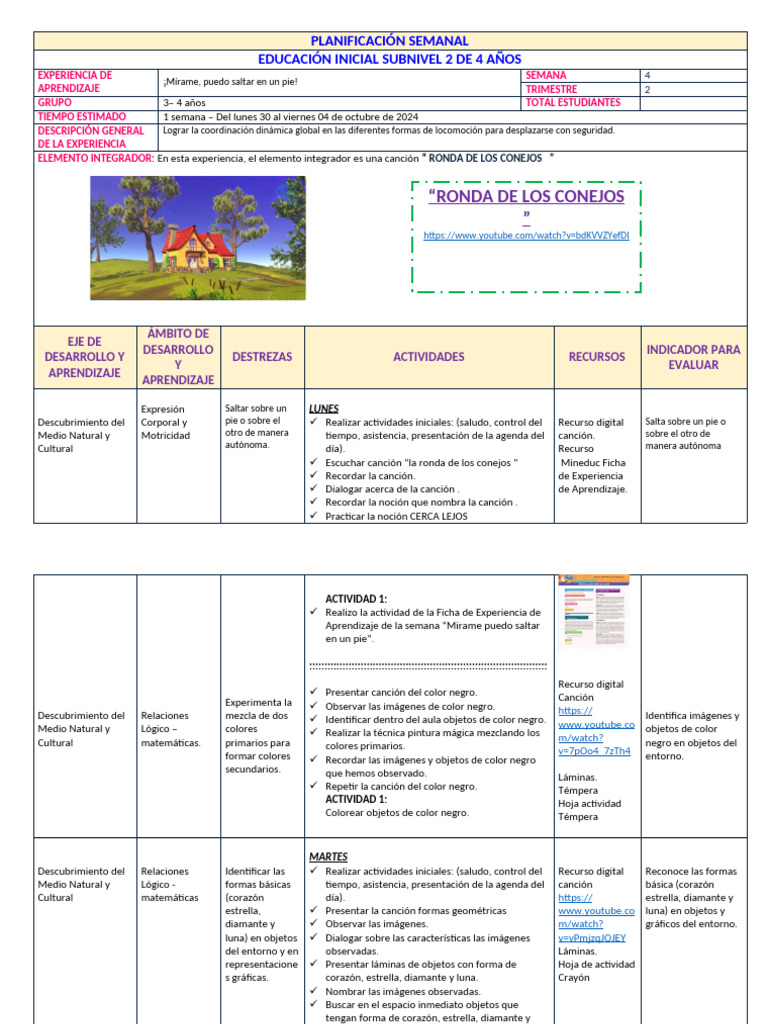 Planificacion Pamela 2 | PDF