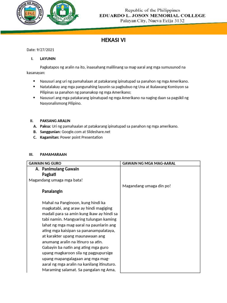 Ap Lesson Plan Soc Sci | PDF