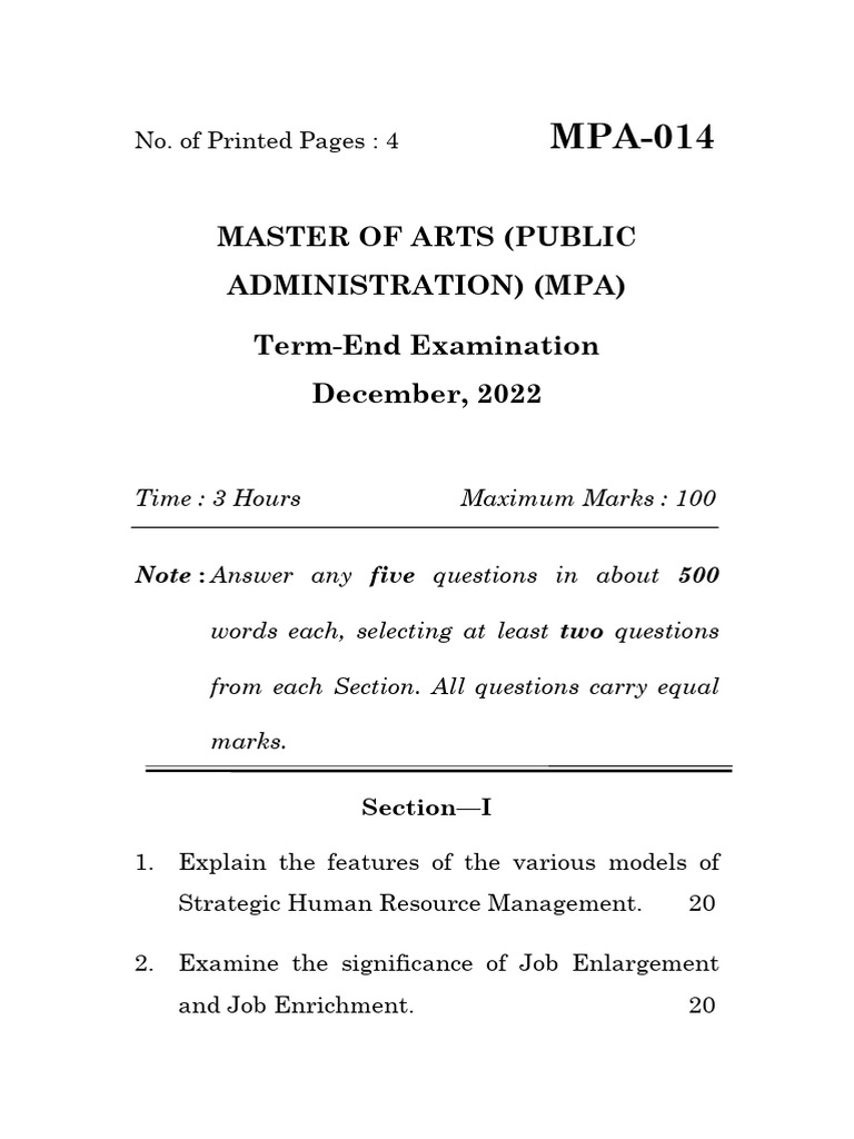 Mpa 014 | PDF