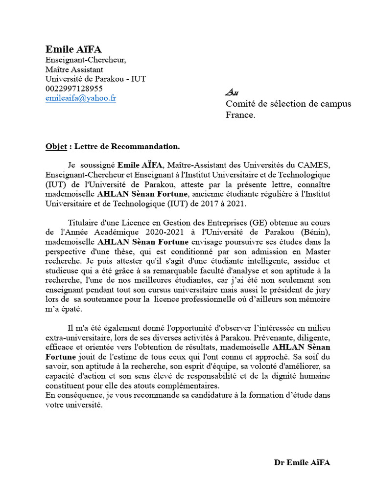 Recommandation | PDF