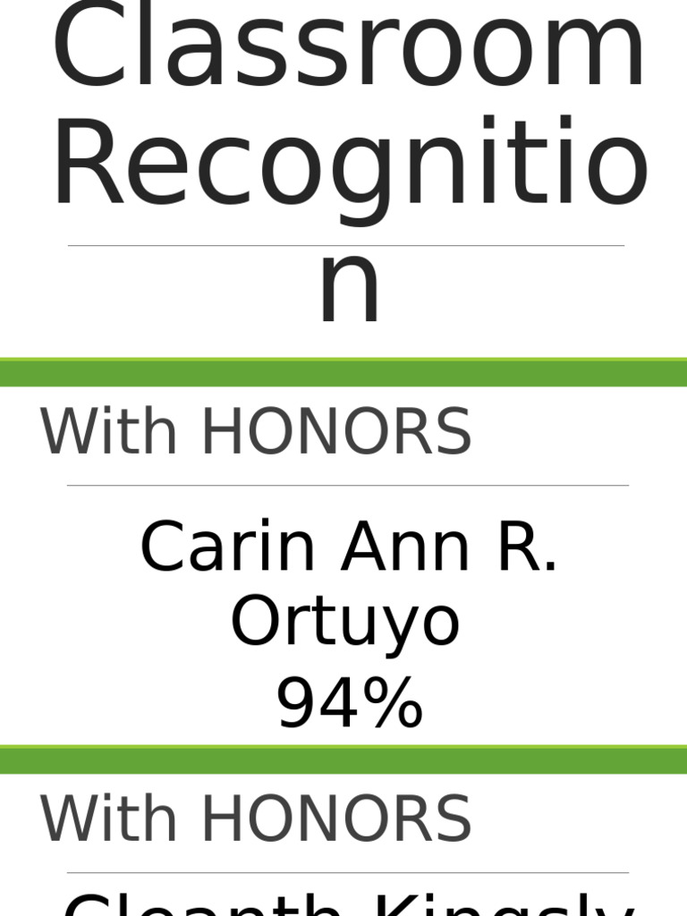 3rd Classroom Recognition | PDF