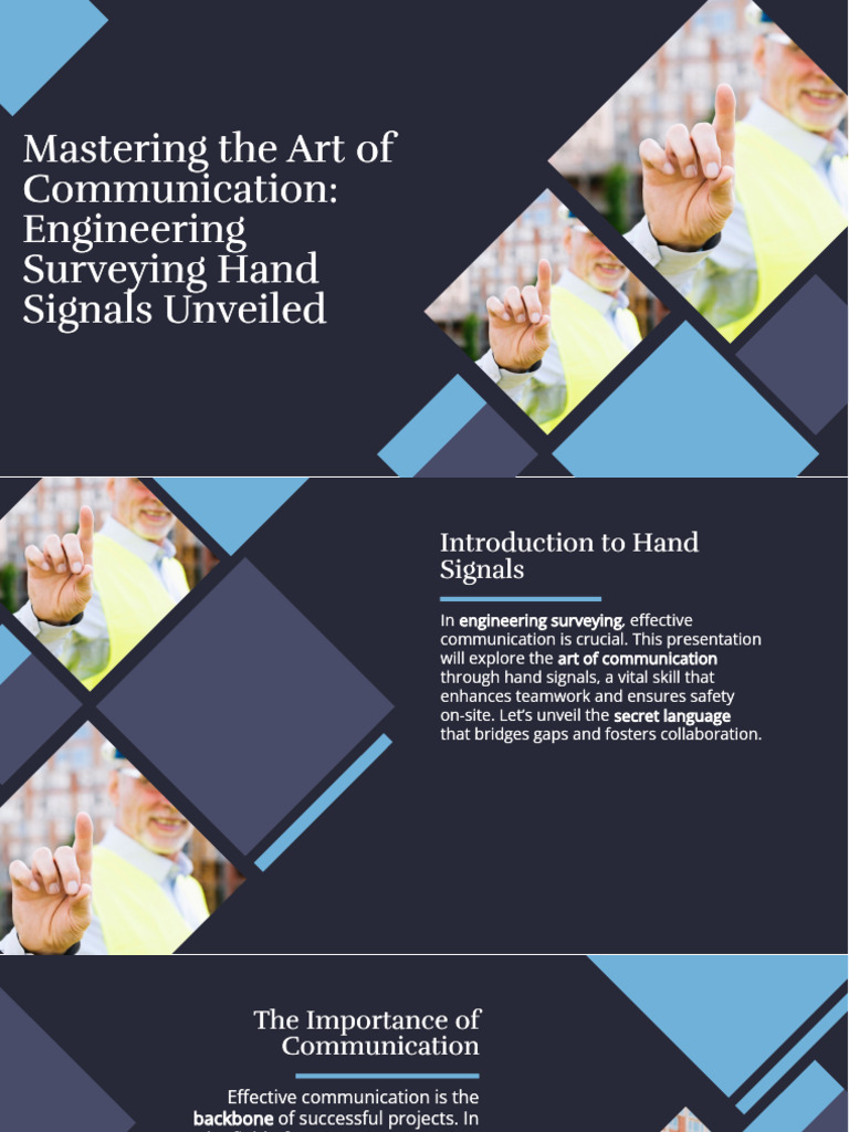 Slidesgo Mastering The Art of Communication Engineering Surveying Hand Signals Unveiled ...