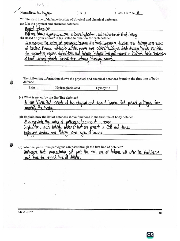 Immunity SPM Questions and Answers | PDF