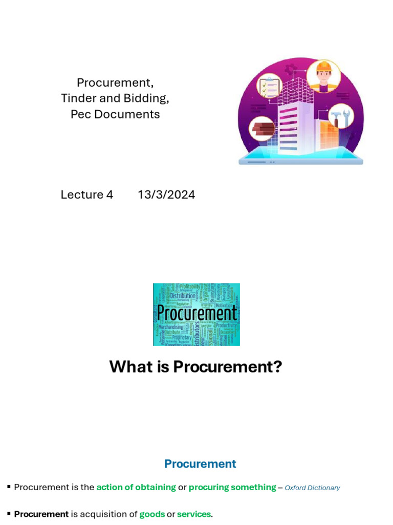 Lecture 4 Procumenent | PDF