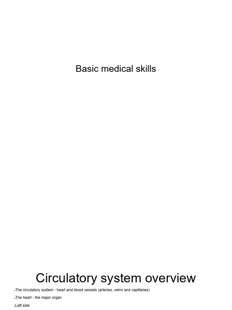 ?basic Medical Skills | PDF