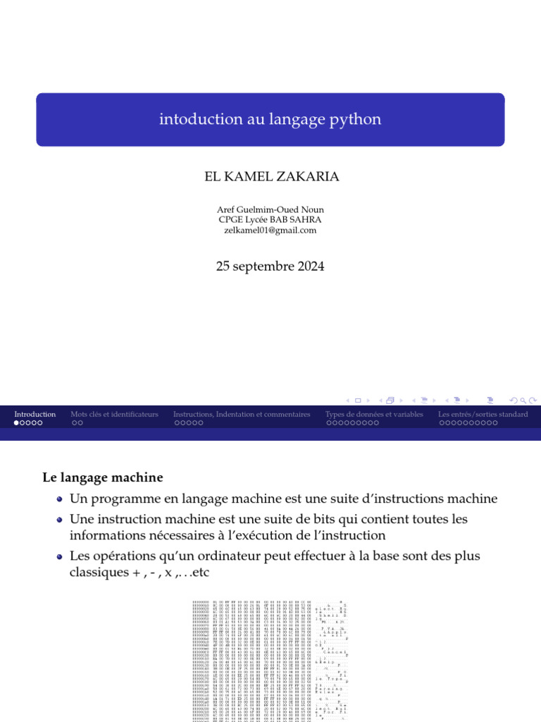 Introduction Au Langage Python | PDF | Python (Langage de programmation ...