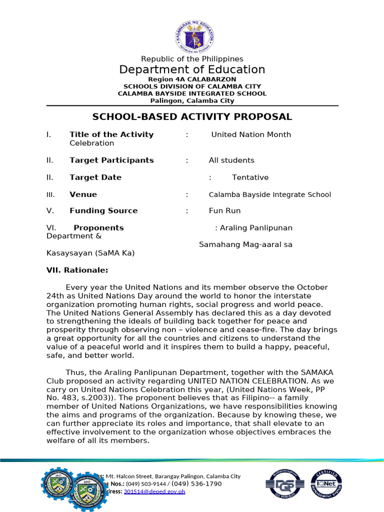 Un Proposal 2024 | PDF