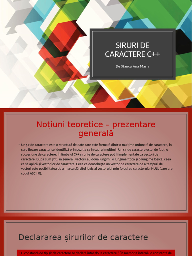 Siruri de Caractere-Stancu Ana | PDF
