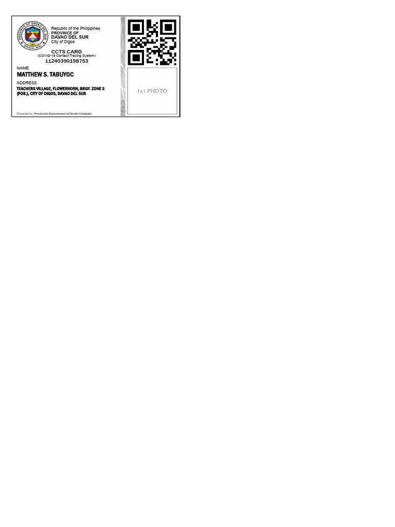 Ccts Card Xffsaq | PDF