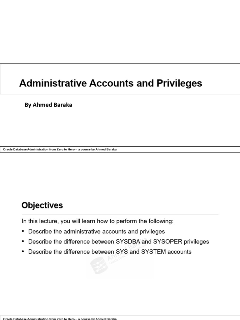 Administrative Accounts and Privileges | PDF