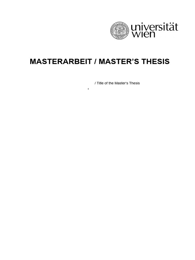 Masterarbeit / Master'S Thesis: Bettina Krivan, BA | PDF