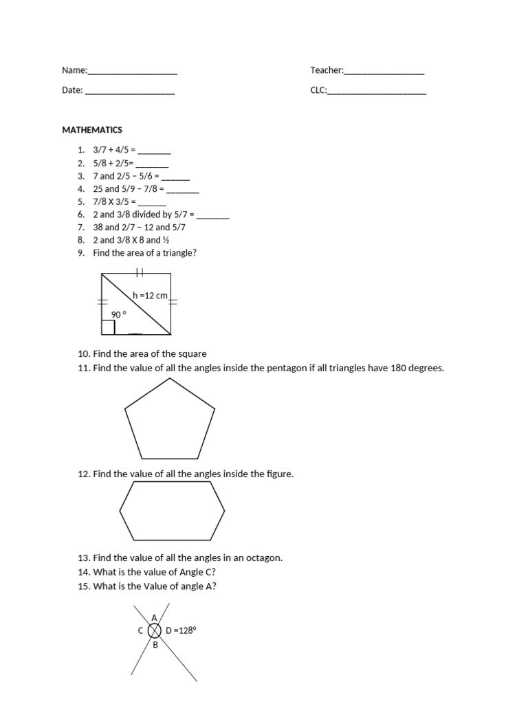 MATHEMATICS-20-ITEMS-WITH-KEY-TO-CORRECTION | PDF