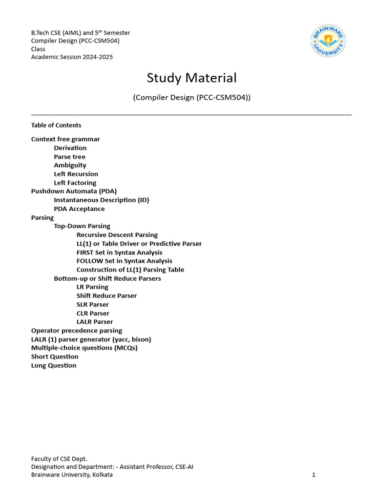 PCC-CSM504-Study Material-M3 | PDF