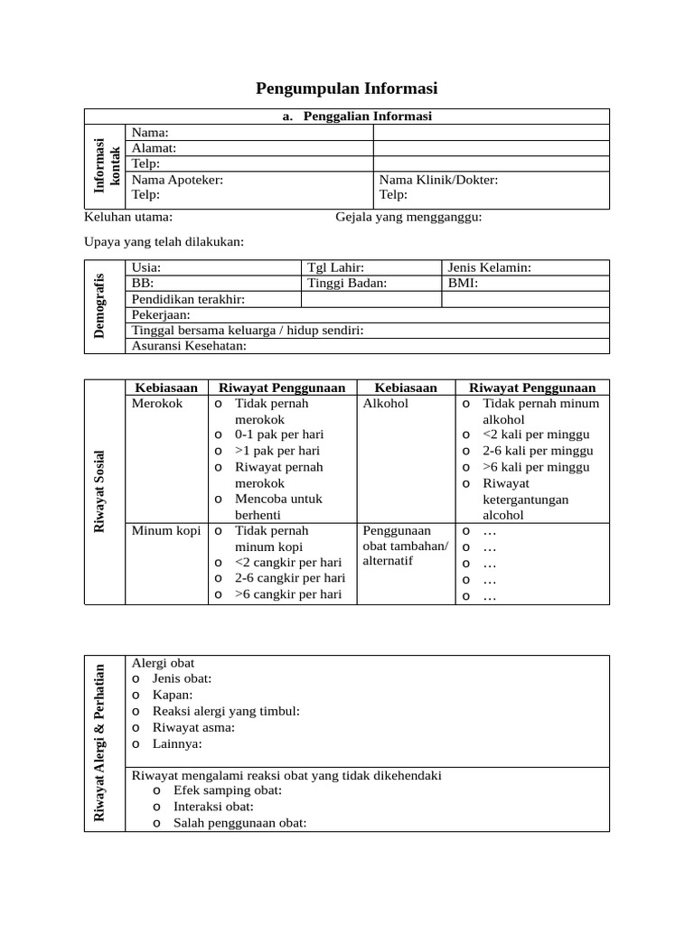 Medication Therapy Review Form | PDF