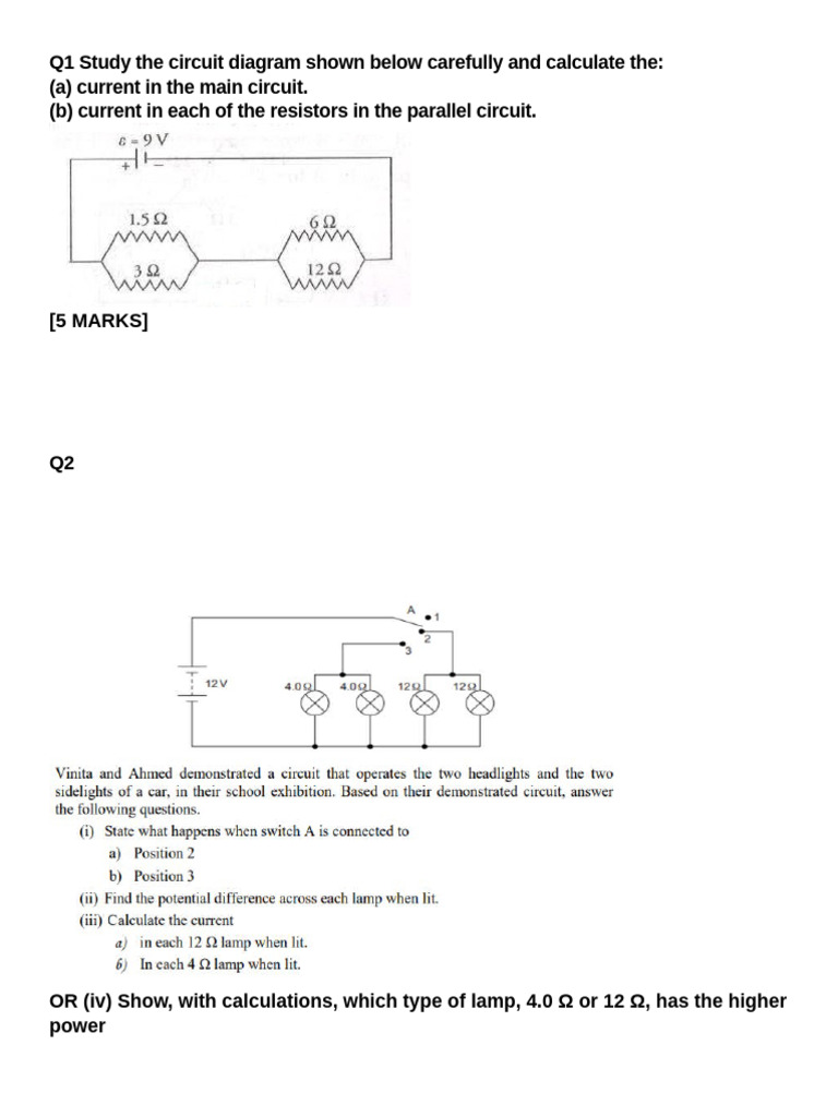 Q Rev Equivalent Resistance-1 | PDF