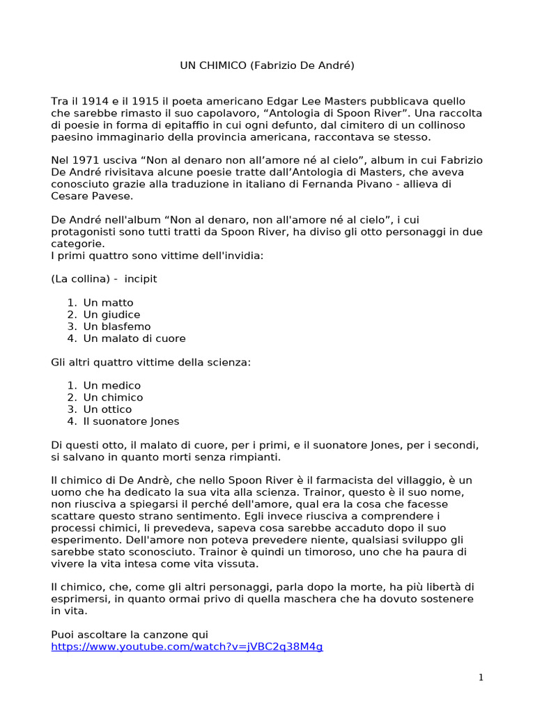 Un Chimico - Vocabolario | PDF