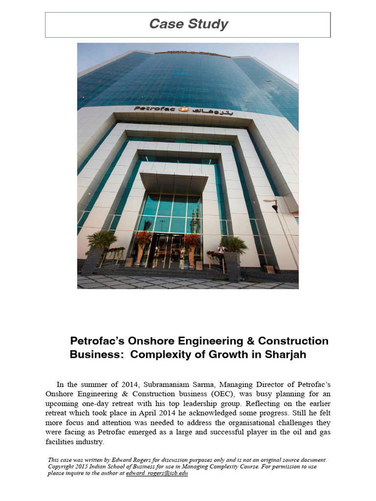 Petrofac Case | PDF