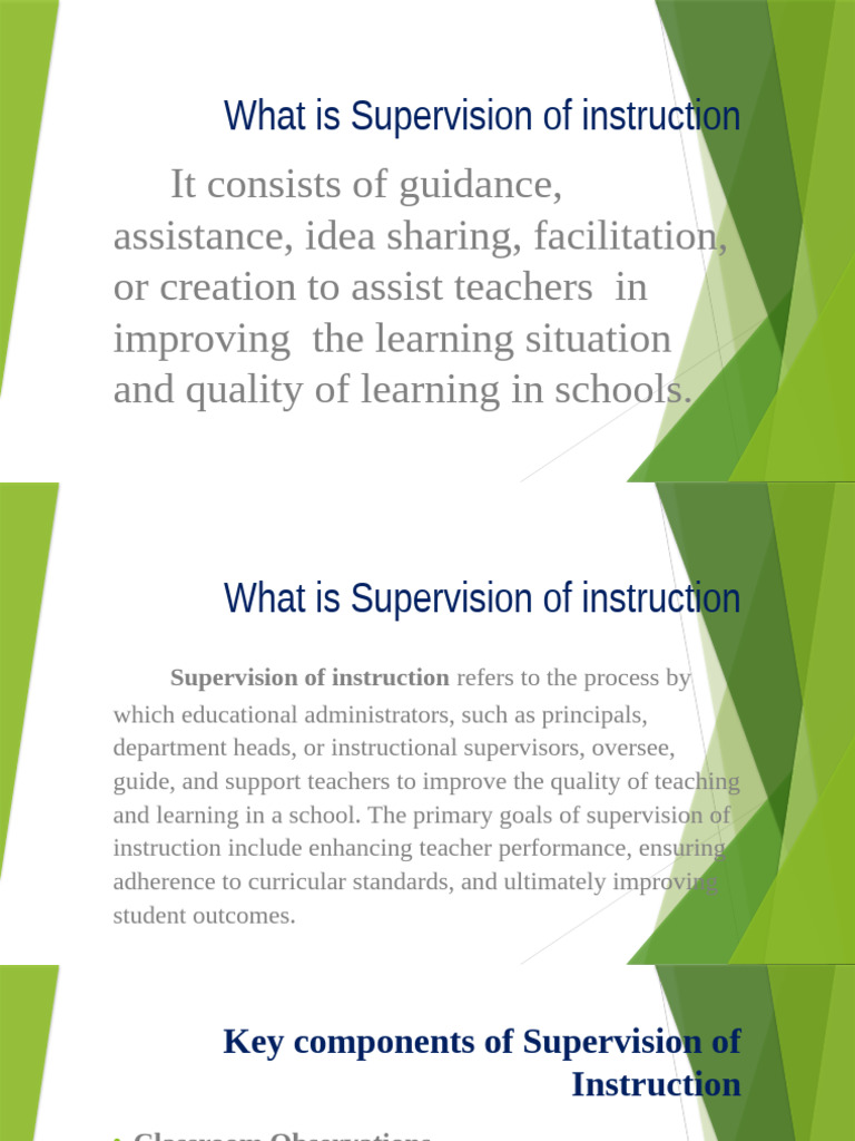Supervision-of-instruction-PowerPoint | PDF