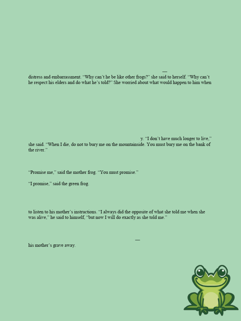 The Green Frog | PDF
