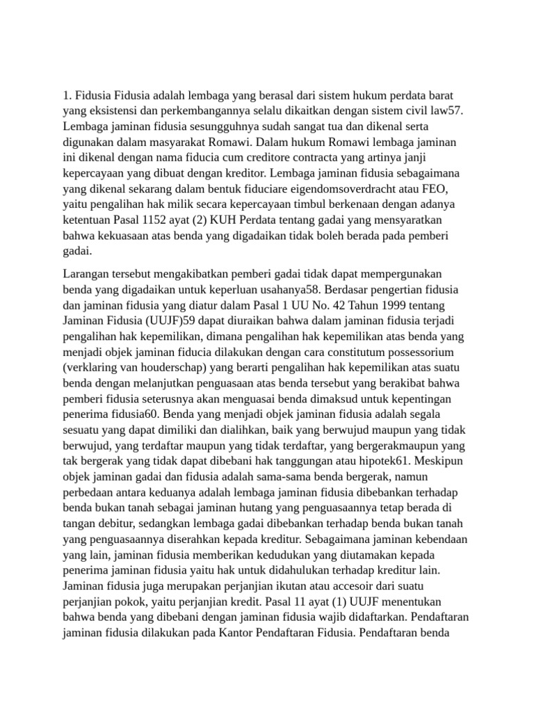 Gadai Dan Fidusia | PDF