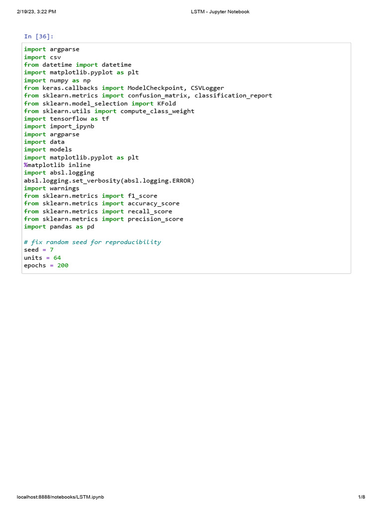 LSTM - Jupyter Notebook | PDF