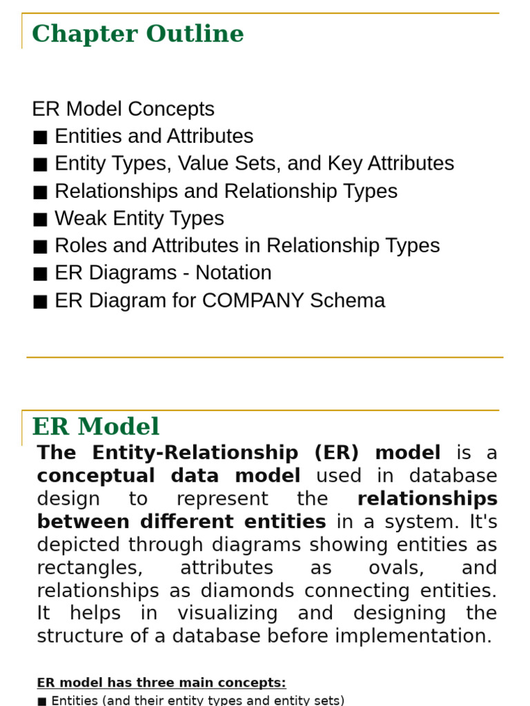 DBMS-ER Model Concepts | PDF