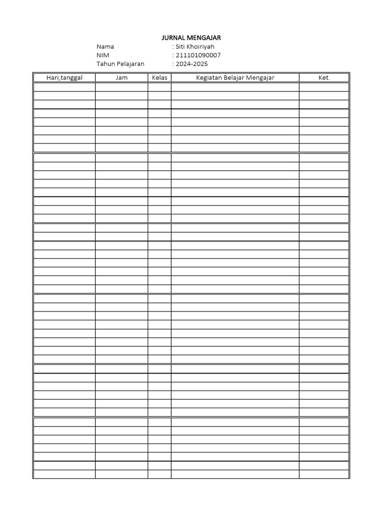 Jurnal Mengajar | PDF