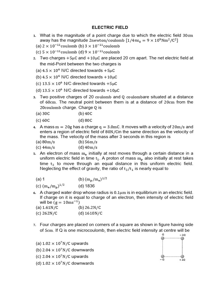 Electric Field | PDF