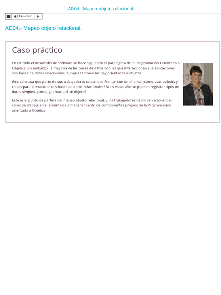 AD04. - Mapeo Objeto Relacional | PDF