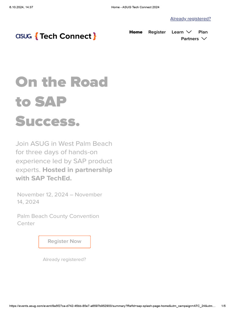 Home - ASUG Tech Connect 2024 | PDF | Information Technology | Computers