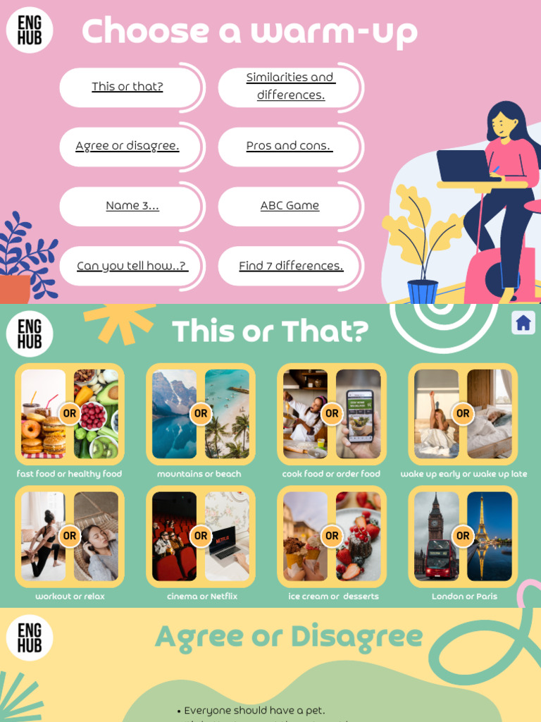 A1-A2 Warm-Ups (Different Games) | PDF