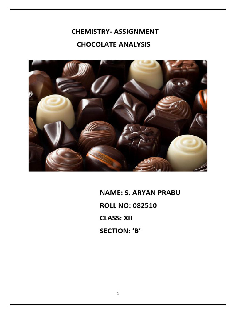 Chem Project 7 (Girls) | PDF | Cocoa Bean | Chocolate