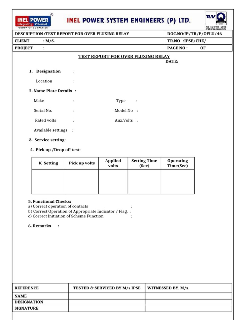 46-Over Fluxing Relay | PDF