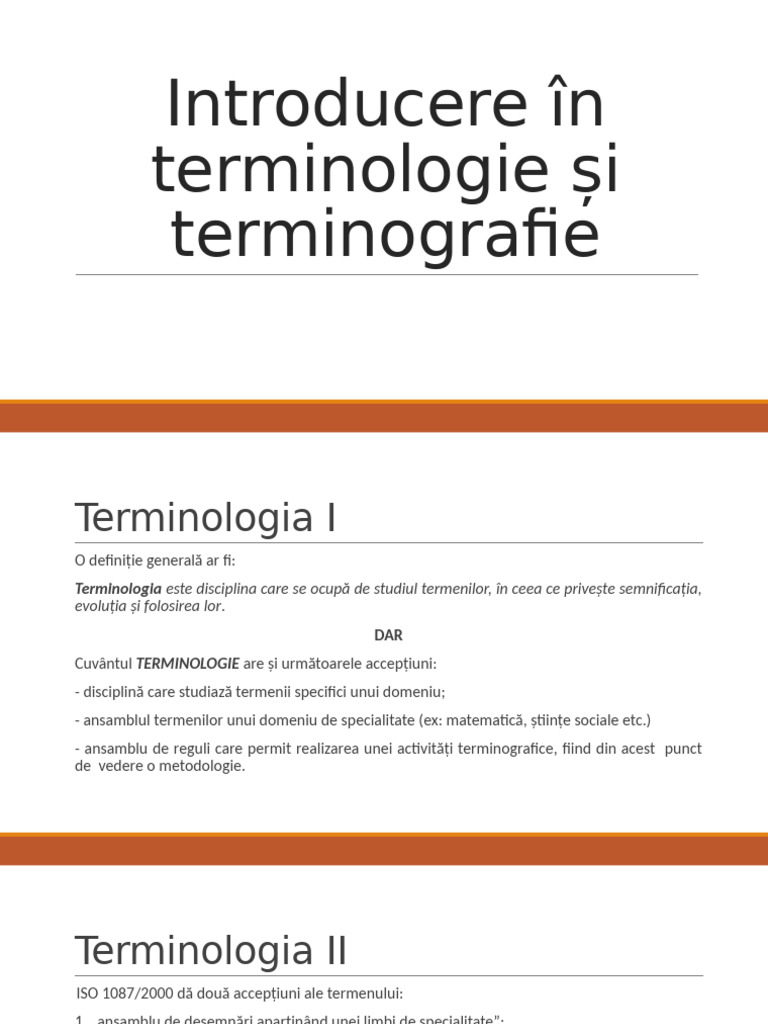 Introducere in Terminologie Si Terminografie | PDF