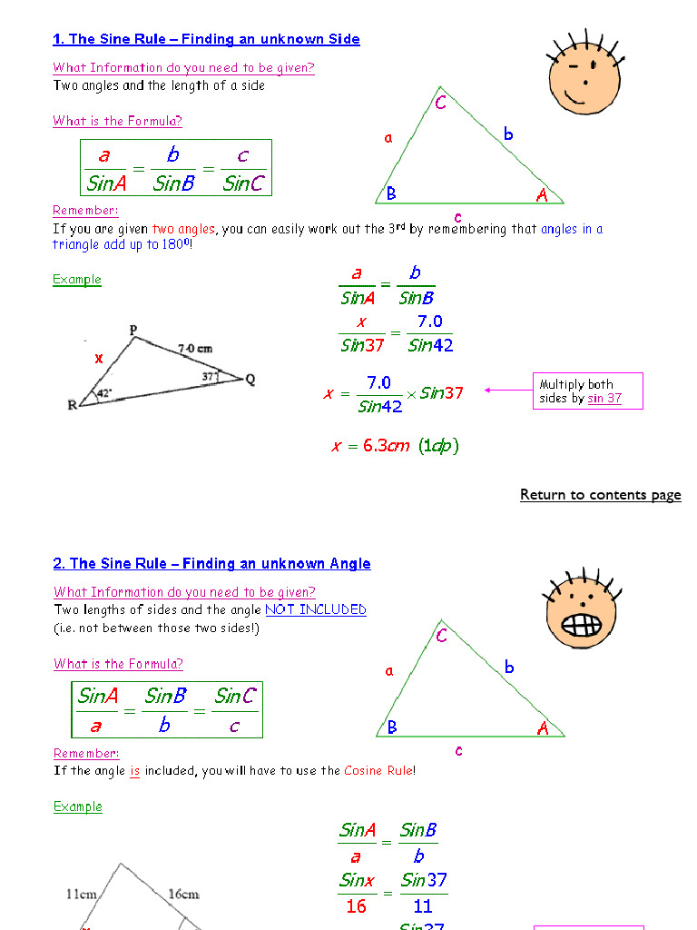Sine and Cosine Rule | PDF