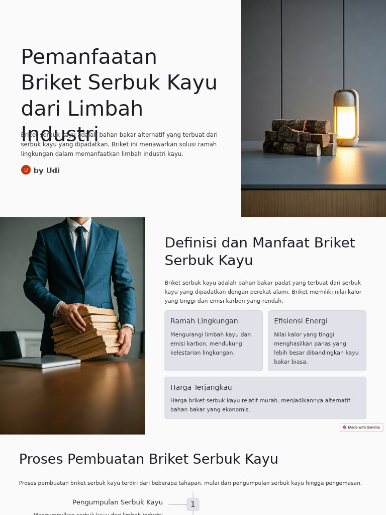 Pemanfaatan Briket Serbuk Kayu Dari Limbah Industri | PDF