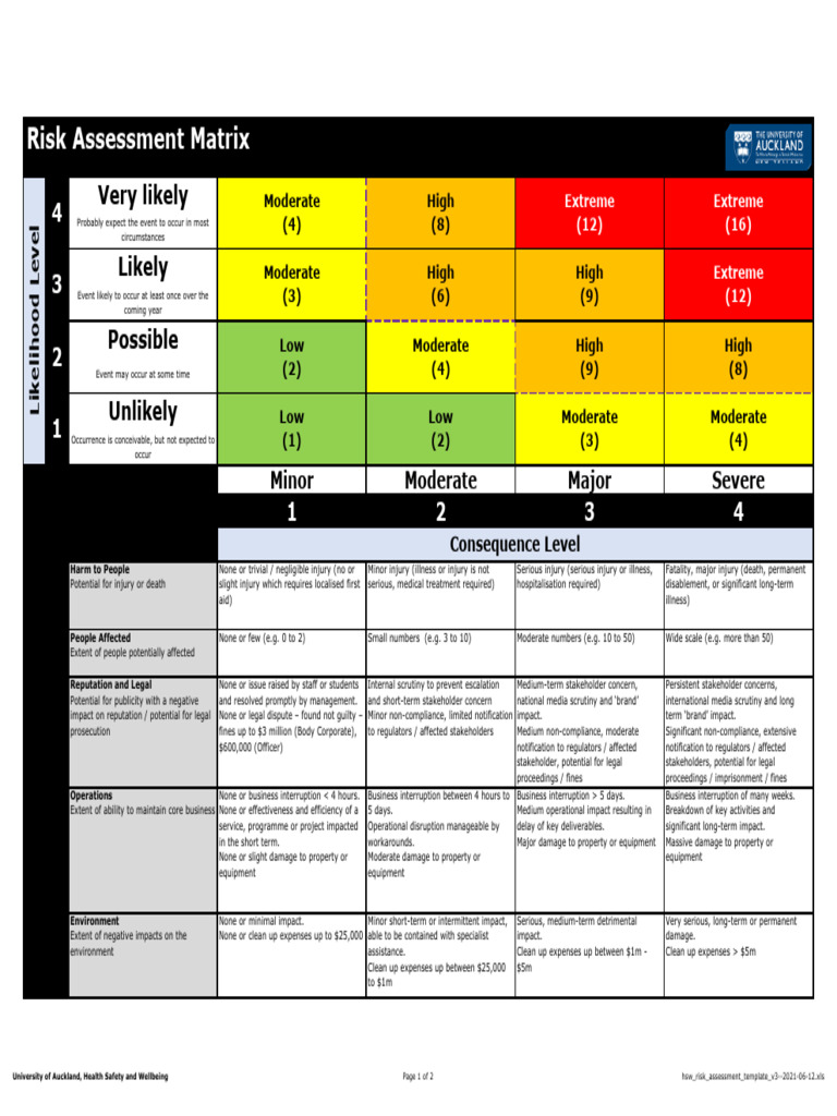 De La Rosa, Lovely Loriebel U. - Risk Assessment Matrix | PDF