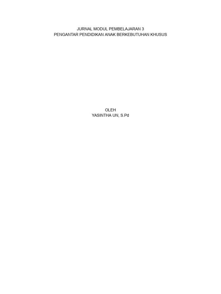 Jurnal Modul 3 PPG | PDF