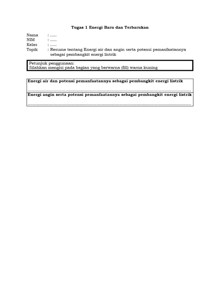 Template Tugas 1 | PDF