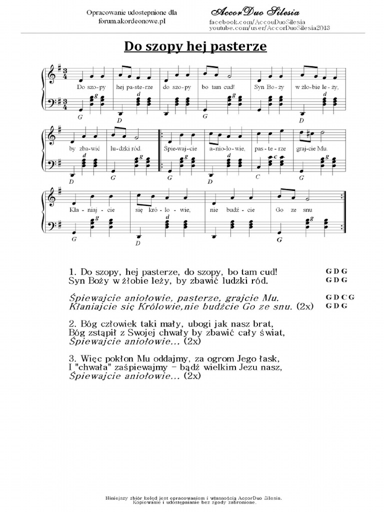 Do szopy hej pasterze | PDF