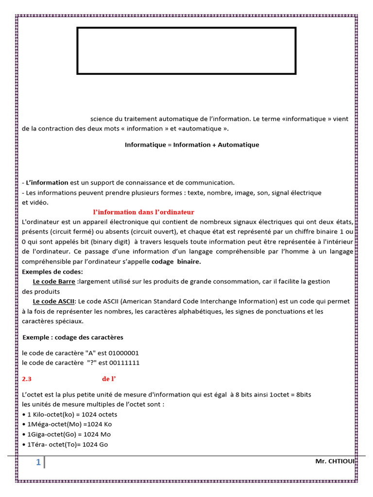 Définitions Et Vocabulaires de Base | PDF