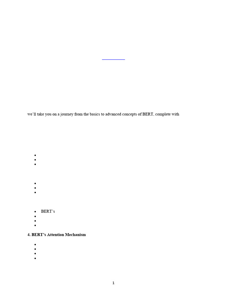 Mastering BERT - A Comprehensive Guide Beginner To Advanced in NLP | PDF