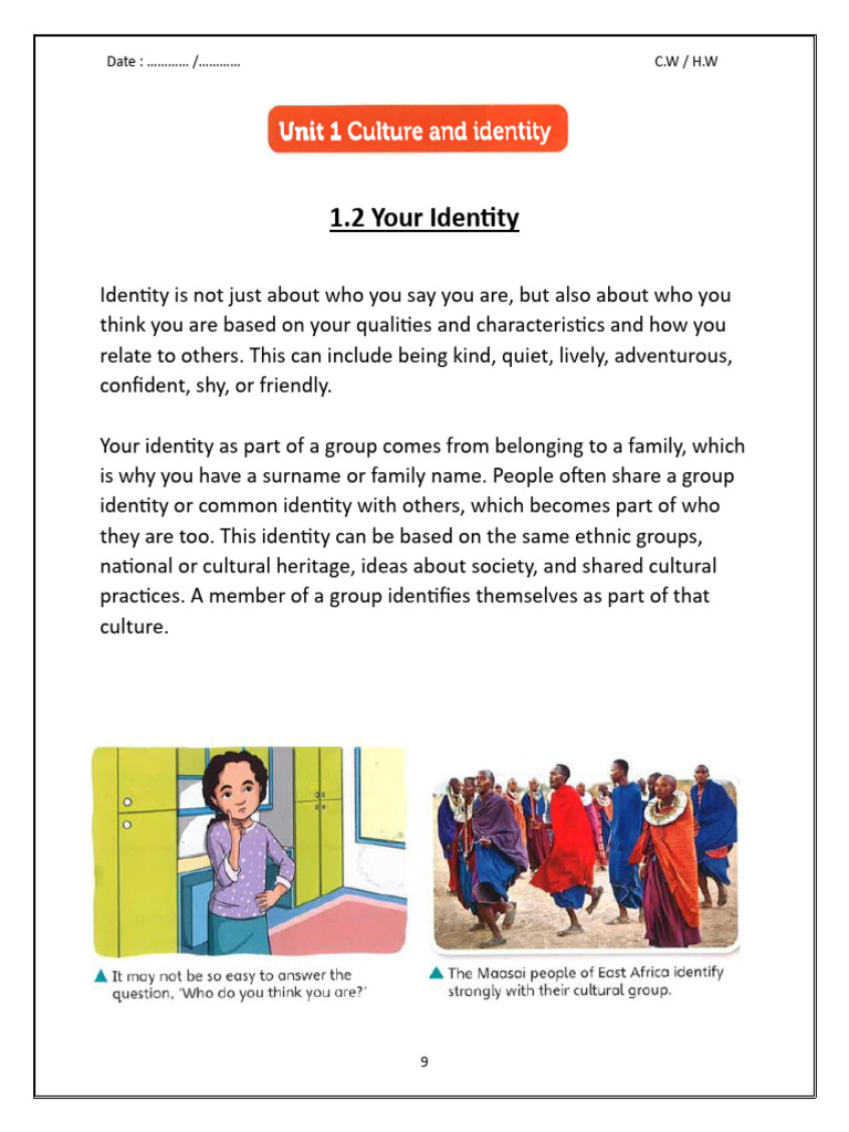 Identity Sheet | PDF