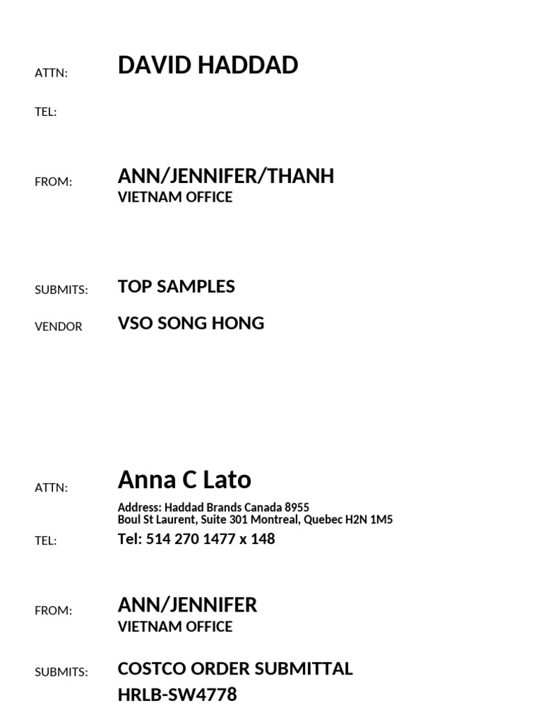 Submittals Cover Page | PDF