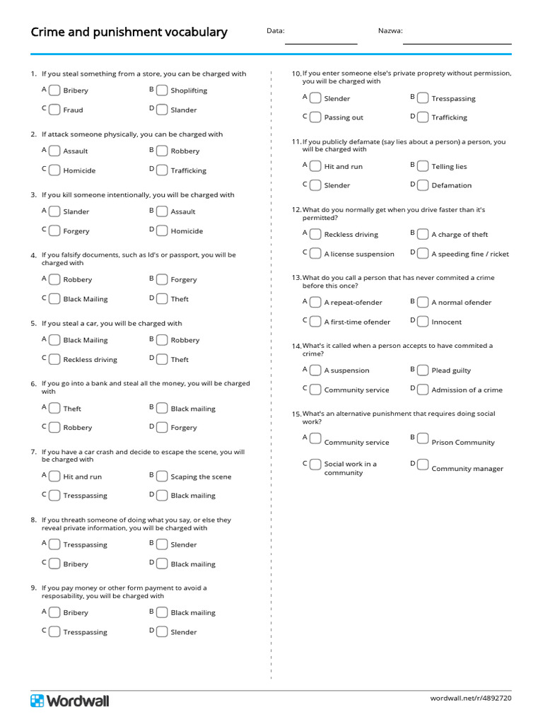crime-and-punishment-vocabulary-test | PDF